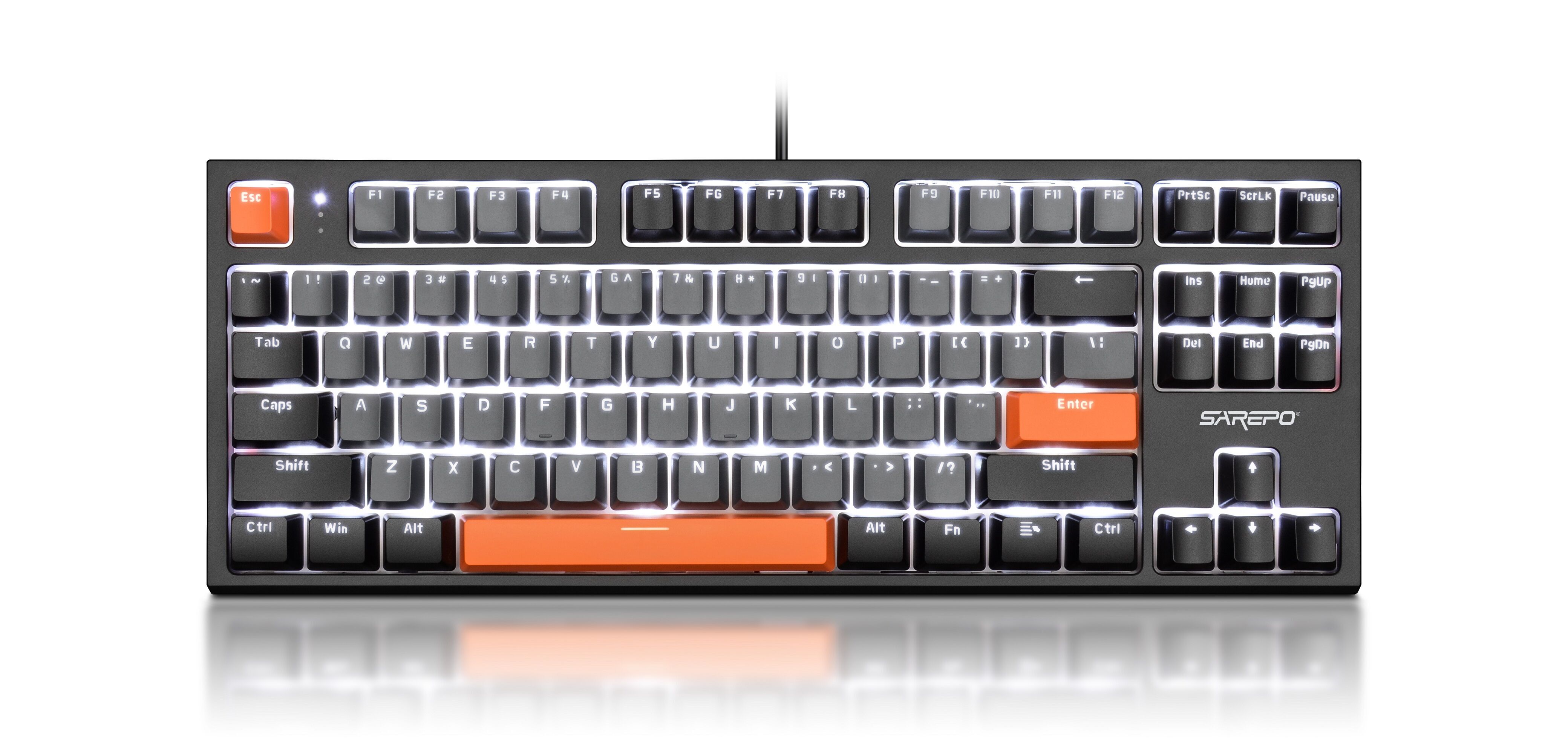 Tkl 85% Size Mechanical Keyboard With Rgb/rainbow Backlight And Gasket ...