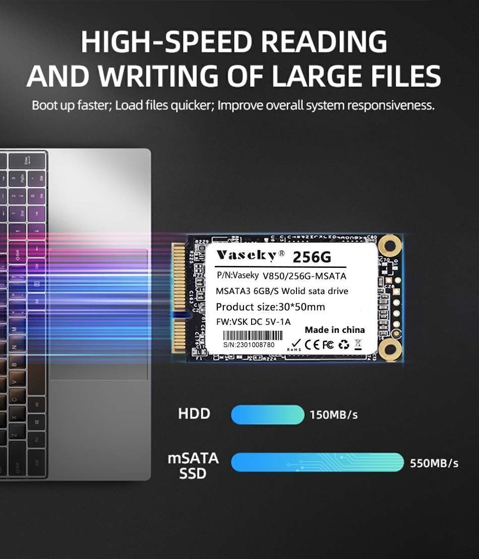 Buy Wholesale China 512g Vaseky Msata Ssd 64g 128g 256g 512g 1tb 2tb ...