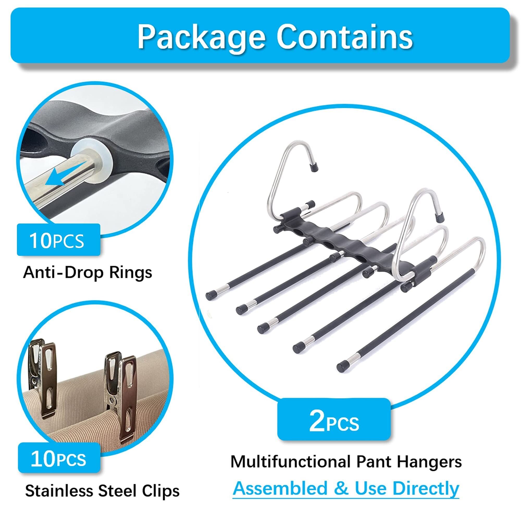 Clothes Hangers Space Saving Closet Multiple Layers Multifunctional ...