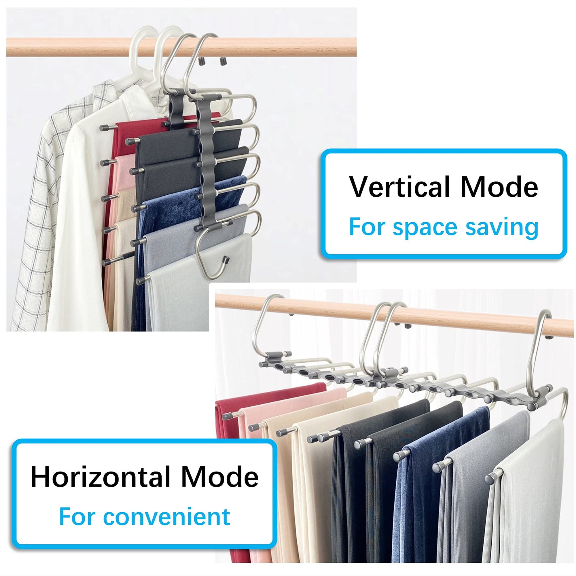 Clothes Hangers Space Saving Closet Multiple Layers Multifunctional ...