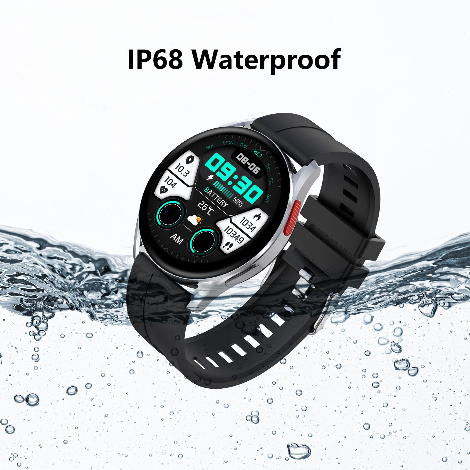 Buy Wholesale China B537 Amoled Full Round Screen Watches Men Wrist ...