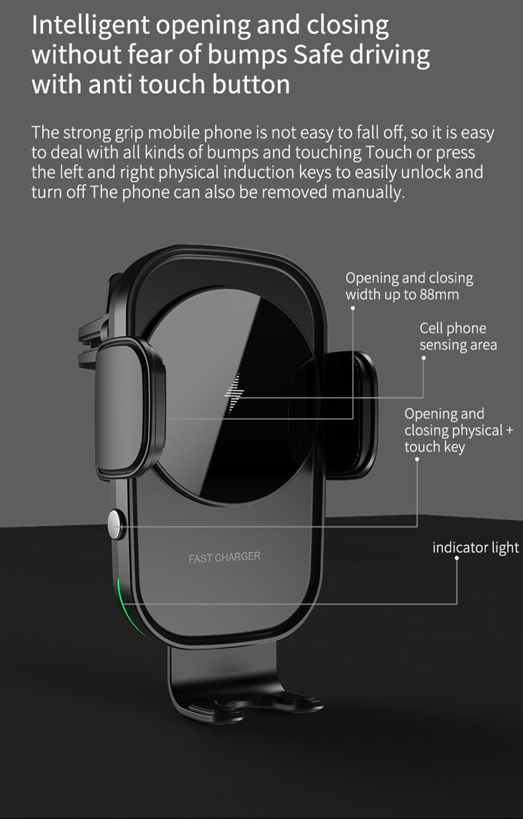 Buy Wholesale China Auto-clamp 15w Wireless Car Charger Car Mount Clamp ...