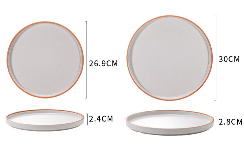 Buy Wholesale China Ceramic Flat Dinner Plates Set Of 6, 10.5 In High ...
