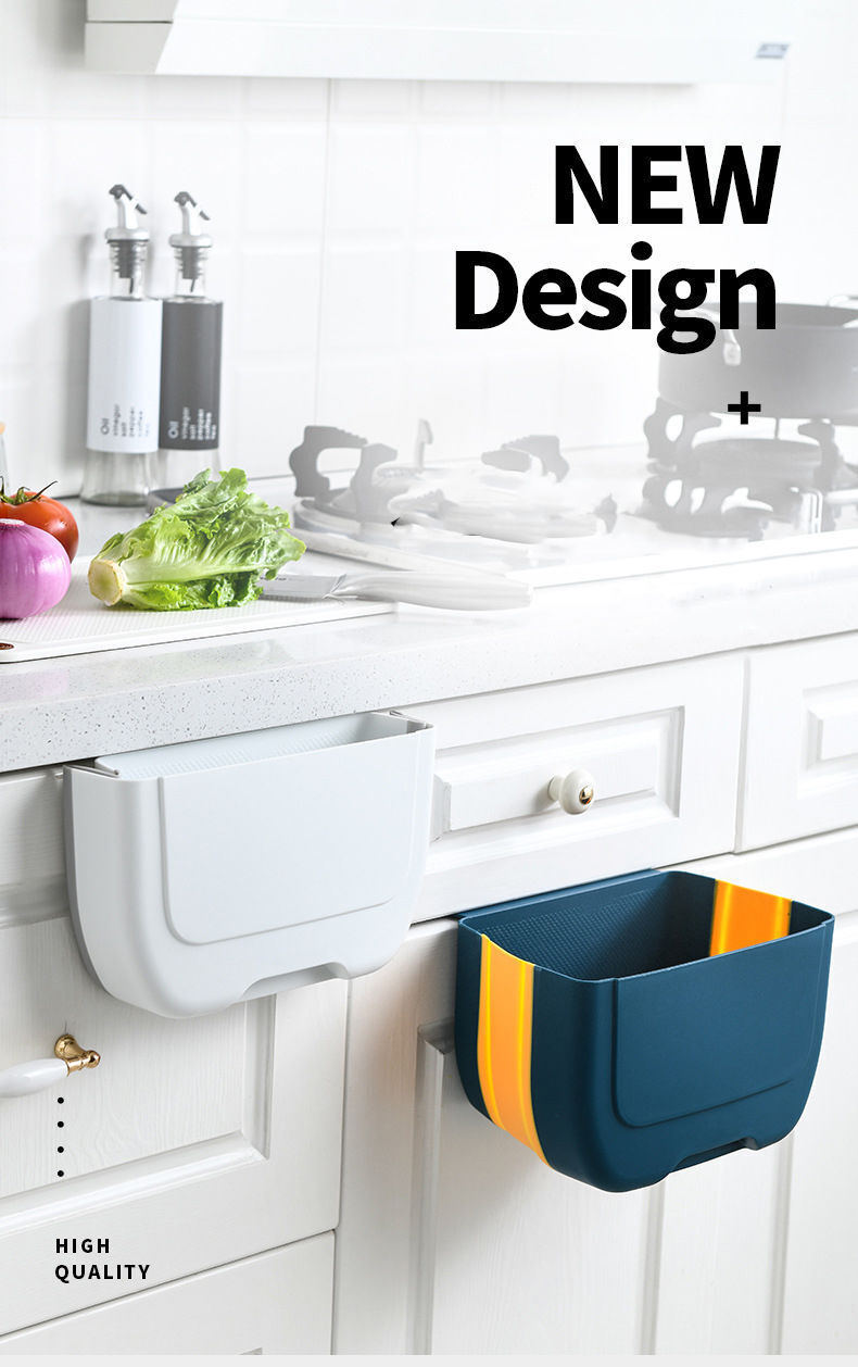 Wall-mounted Oem Foldable Waste Bin For Kitchen Cabinet Door, Hanging ...