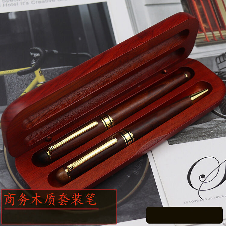 Buy Wholesale China Home Office School Black Ink Gel Pen In Wooden ...