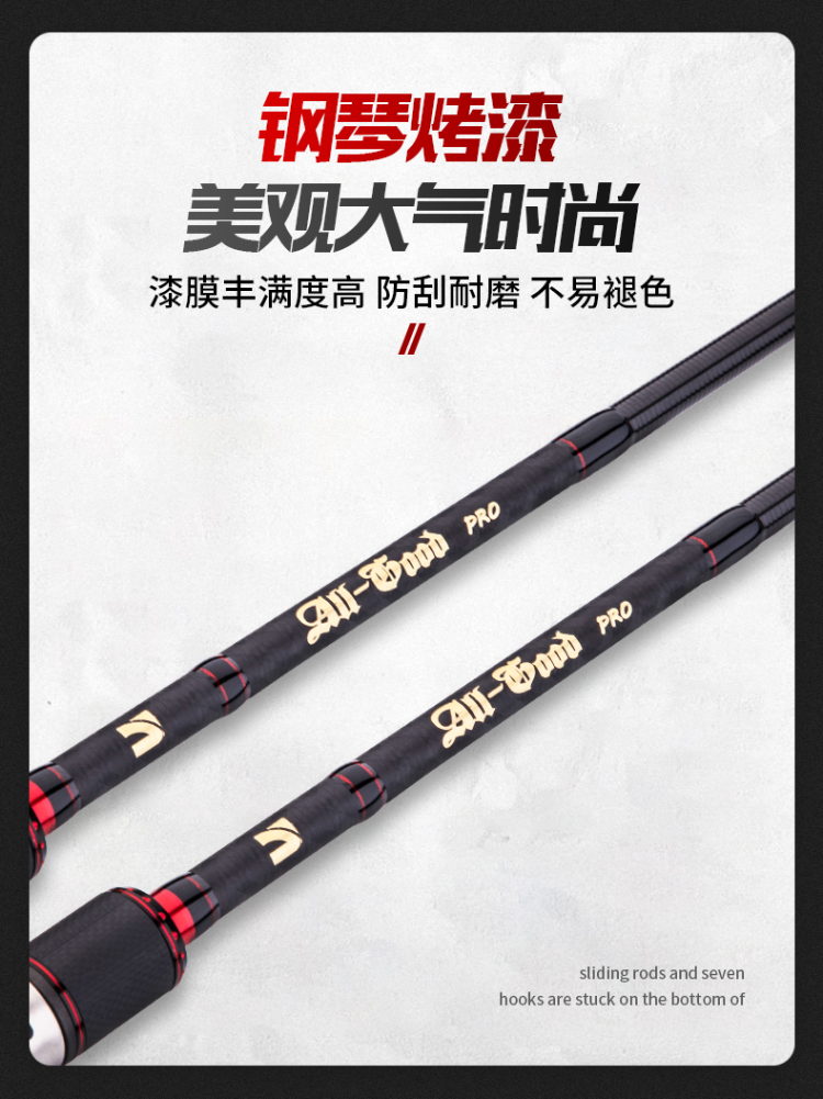 Noeby All Good Pro 7' 8' Fishing Rods With Spinning Reel Carbon Rod ...