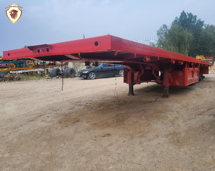 Cimc 3 Axles 20ft 40ft Used Flatbed Semi Container Truck Trailer Price $2700 - Wholesale China ...