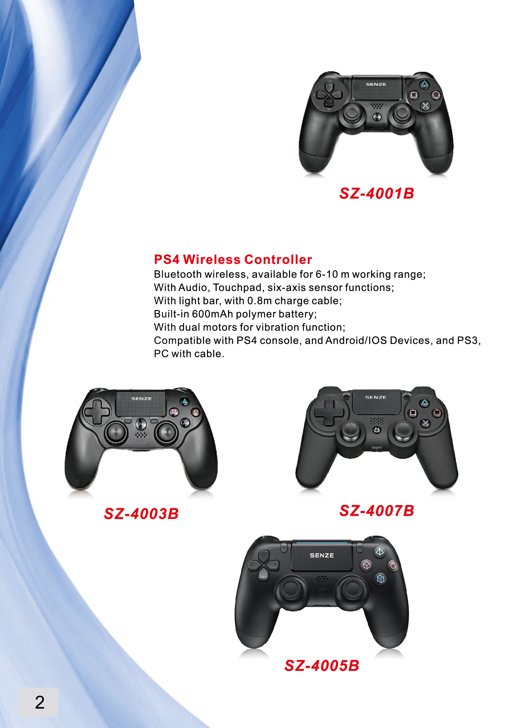 Buy Wholesale China Ps4 Touchpad Bluetooth Gamepad With Patent ...