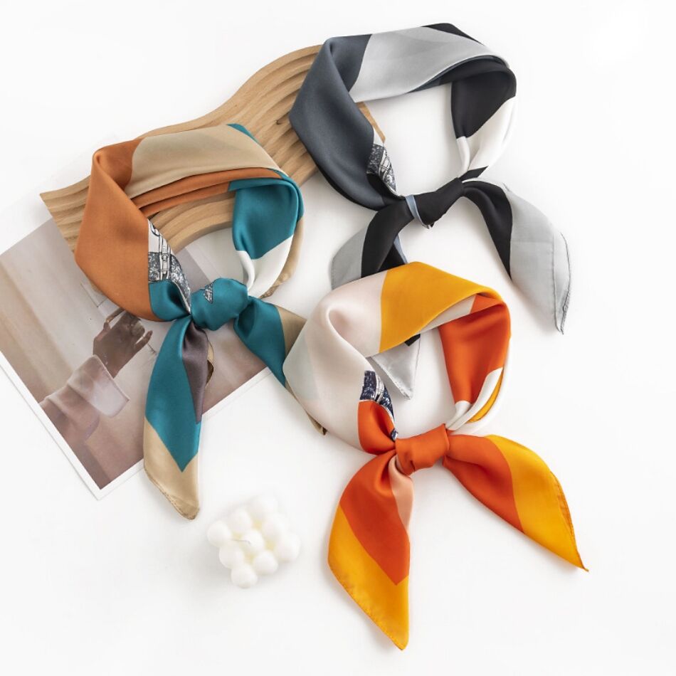 Buy Wholesale China Color Matching Printed Square Scarf Simple Elegant ...