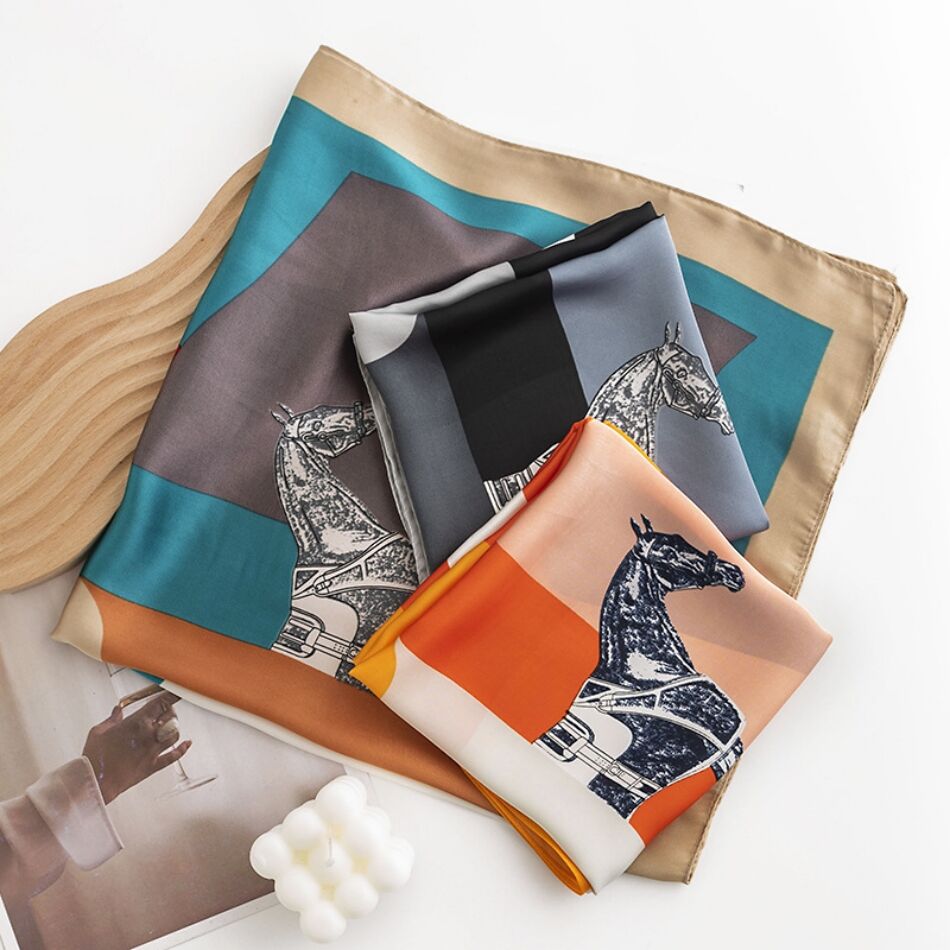 Buy Wholesale China Color Matching Printed Square Scarf Simple Elegant ...