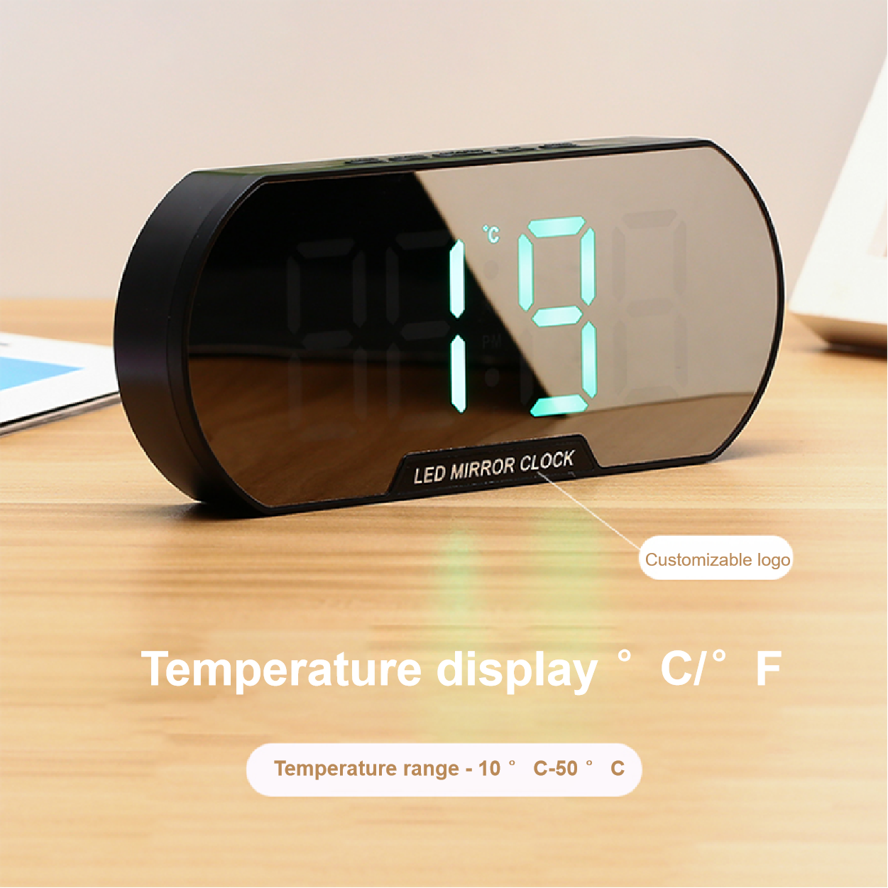 Stereoscopic Wooden Intelligent Electronic Clock Led Digital Night ...