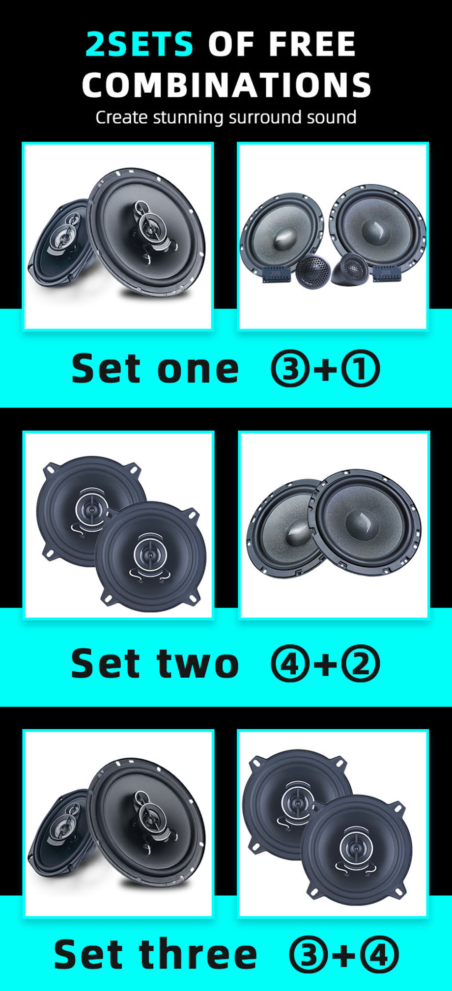 Buy Wholesale China New Design 4 Inches 3 Way Coaxial Speaker Car Audio ...