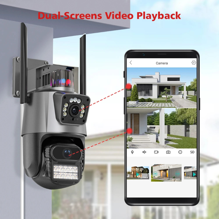 8mp Wifi Ip Camera Two Screen Color Night Vision Auto Tracking Two-way ...