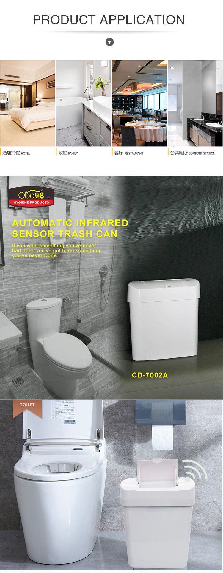 Wholesale Lady Bin Sanitary Plastic Automatic Waste Bin Hotel Room ...