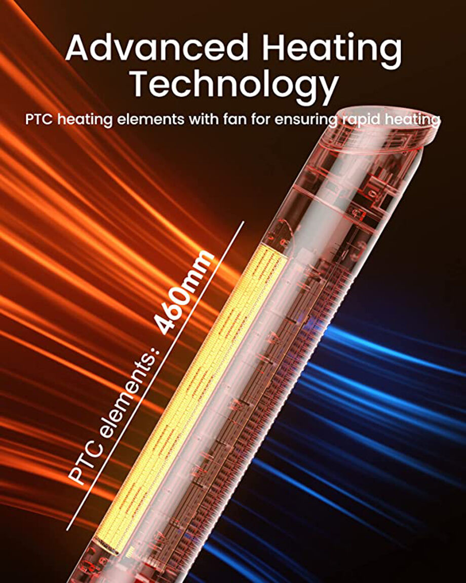 34" Tower Space Heater With Remote 12h Timer Adjustable Thermostat For ...