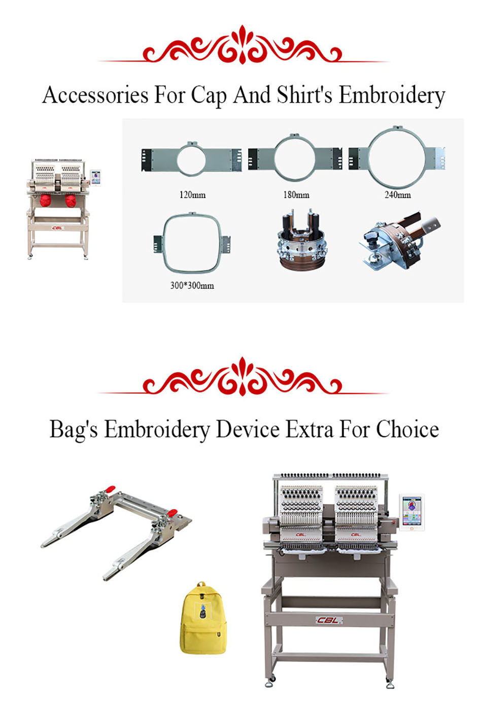 Buy Wholesale China Cbl Multi-needles Two Heads Small Embroidery ...