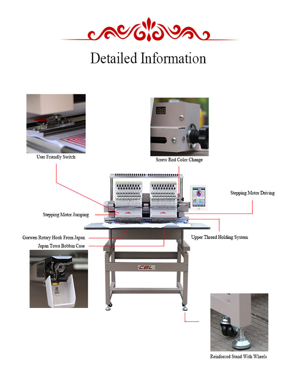 Buy Wholesale China Cbl Multi-needles Two Heads Small Embroidery ...