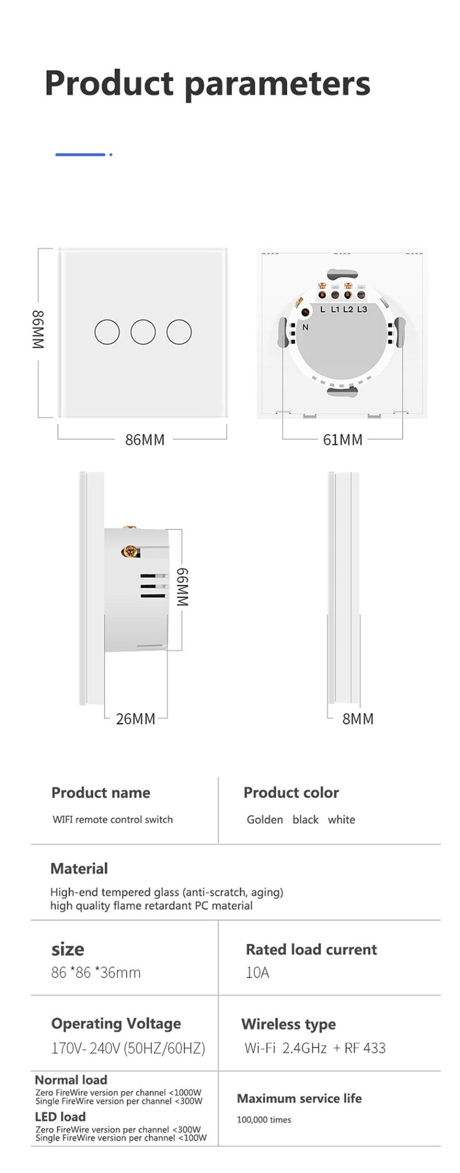 Buy Wholesale China Electric 86 Type Tempered Glass Panel 10a Eu Uk 4 ...