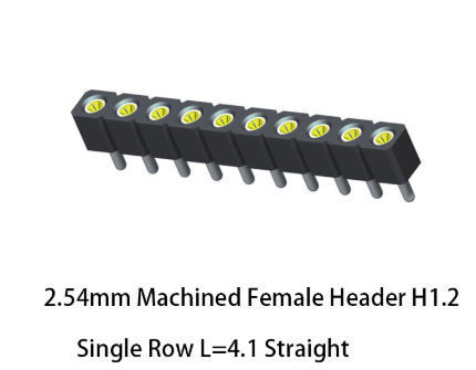 Buy Wholesale China 2.54mm Machined Female Header Single Row Straight ...