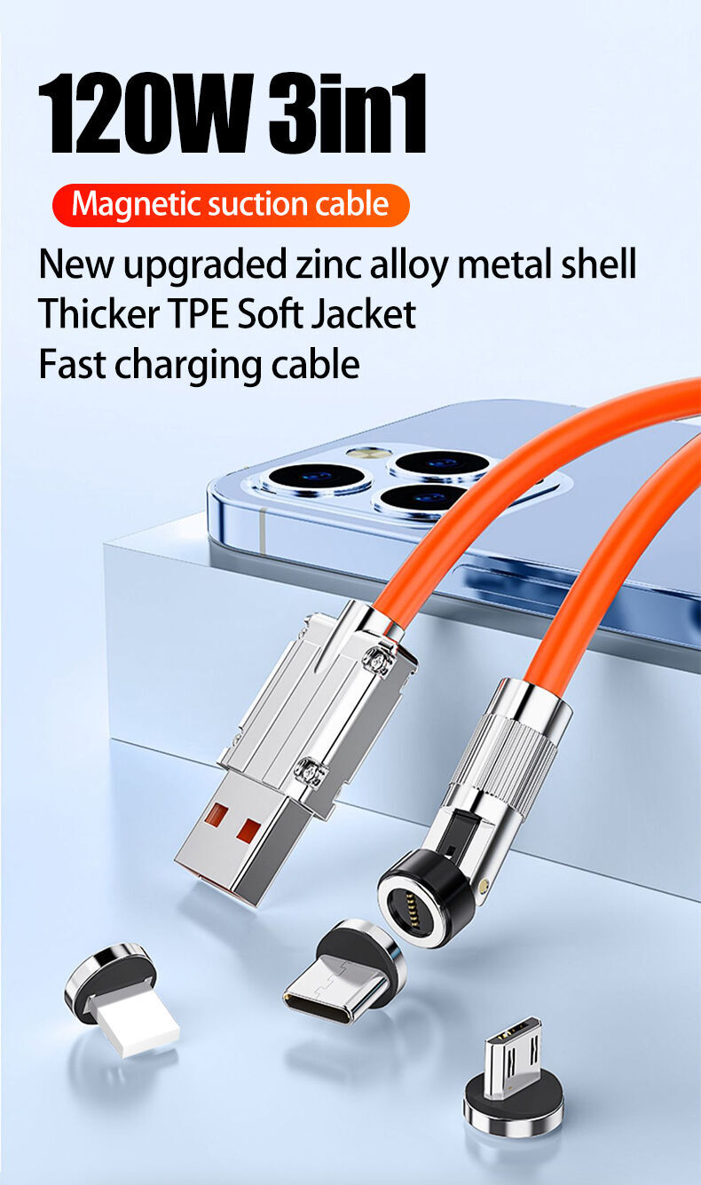 Buy Wholesale China Oem Multi Plug 3 In 1 Magnetic Usb Cable 120w Fast ...