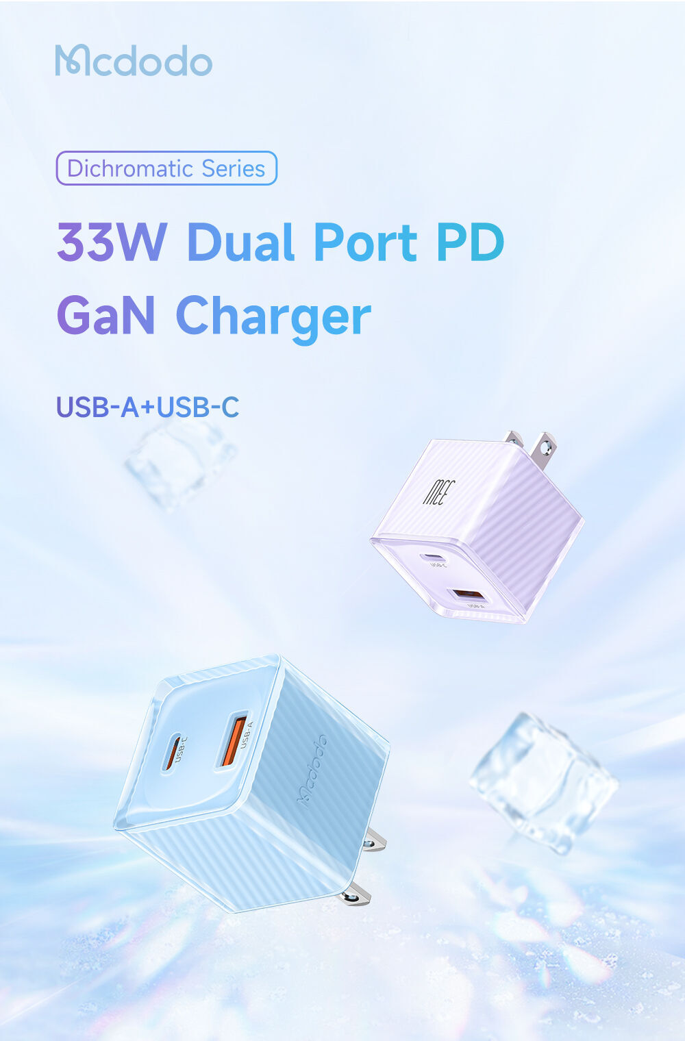 Buy Wholesale China Mcdodo 2 Ports 33w Fast Gan Wall Adapter Usb-c ...