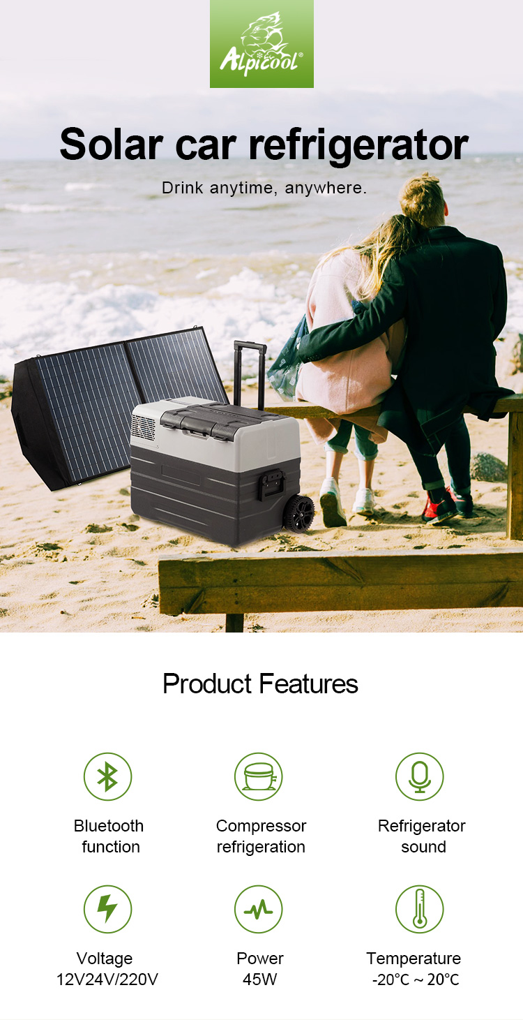 Alpicool Enx52 52l Solar Refrigerator 12v/24v Compressor Cooler Car ...