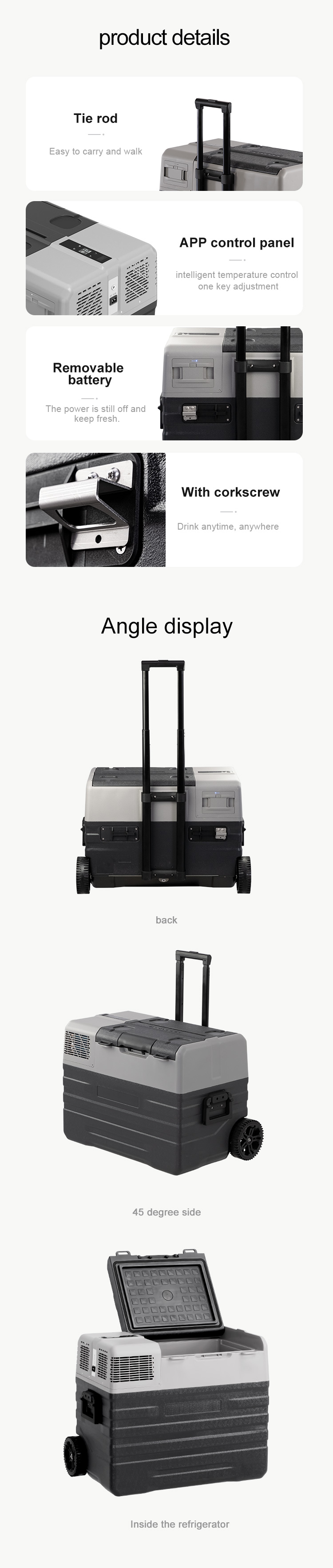 Alpicool Enx52 52l Solar Refrigerator 12v/24v Compressor Cooler Car ...