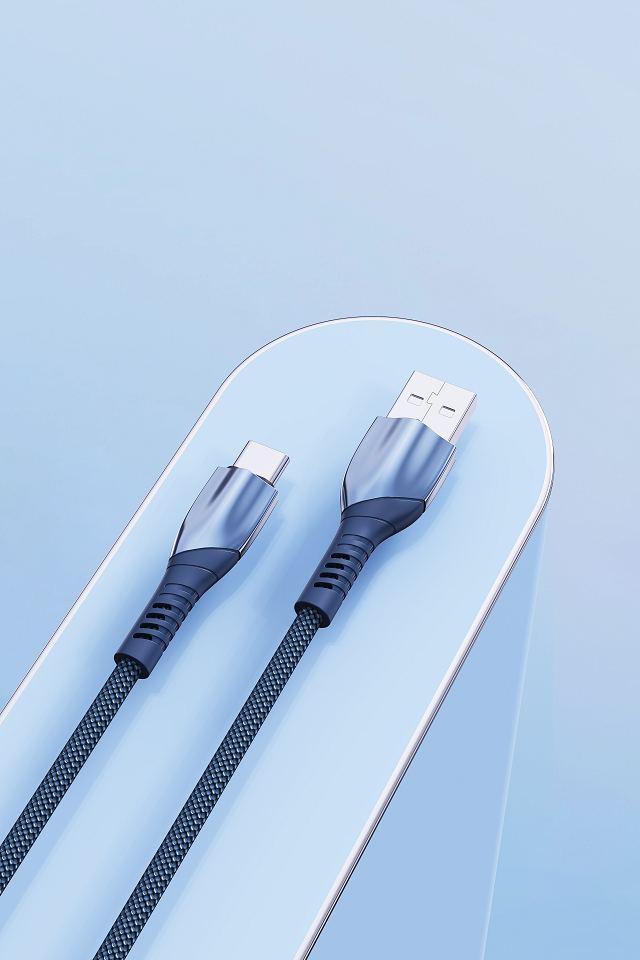 Wholesale Fashion Zinc Alloy Nylon Braided Usb Data Cable With Type-c ...