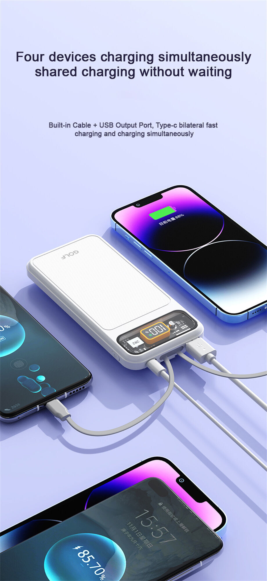 Achetez en gros En Gros Lithium Pd 20w Chargeur Mobile De Charge Rapide Powerbanks Personnalisé ...
