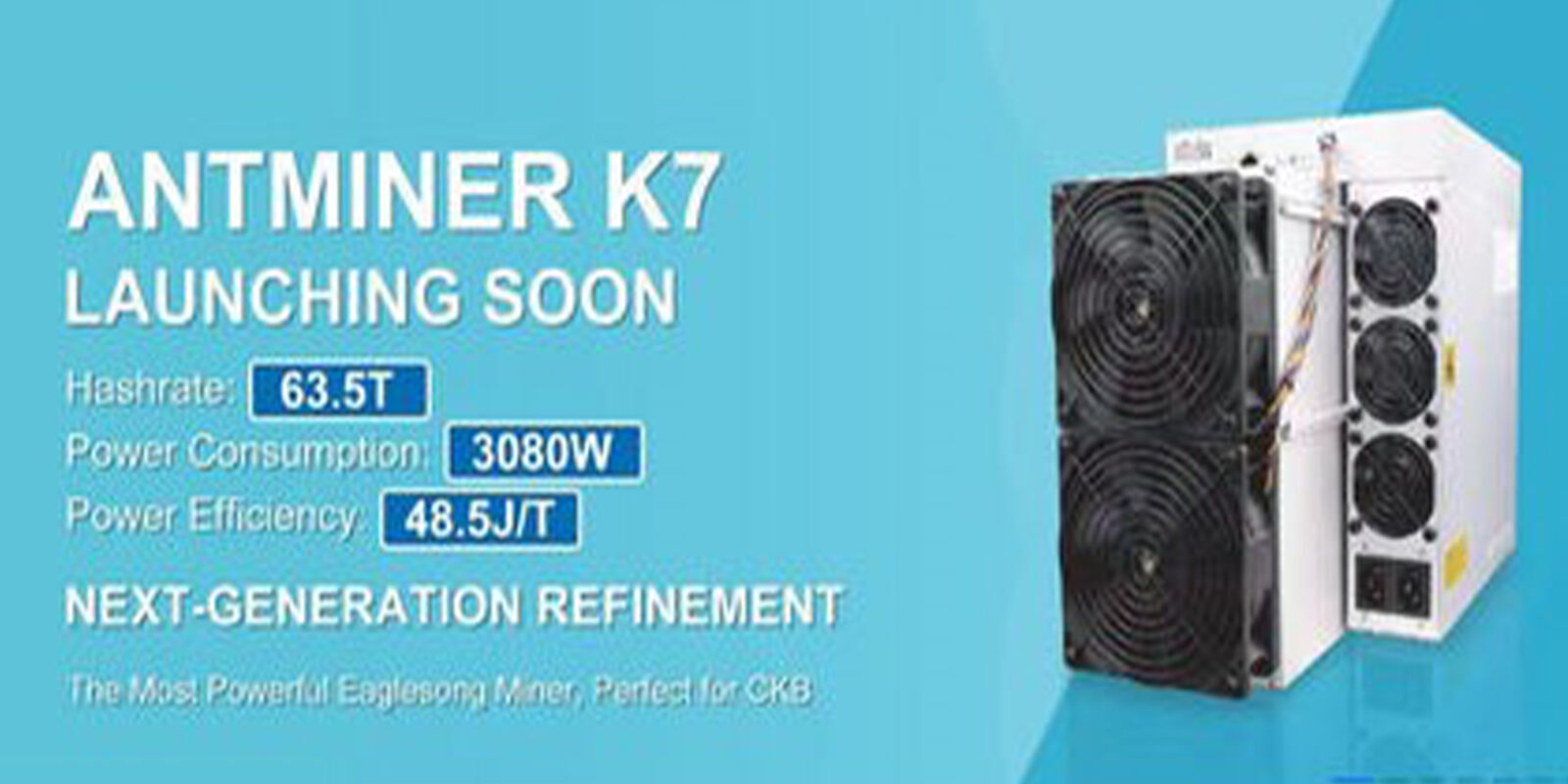 Buy Wholesale China Blockchain Ckb Miner Bitmain Antminer K7 58th/s ...