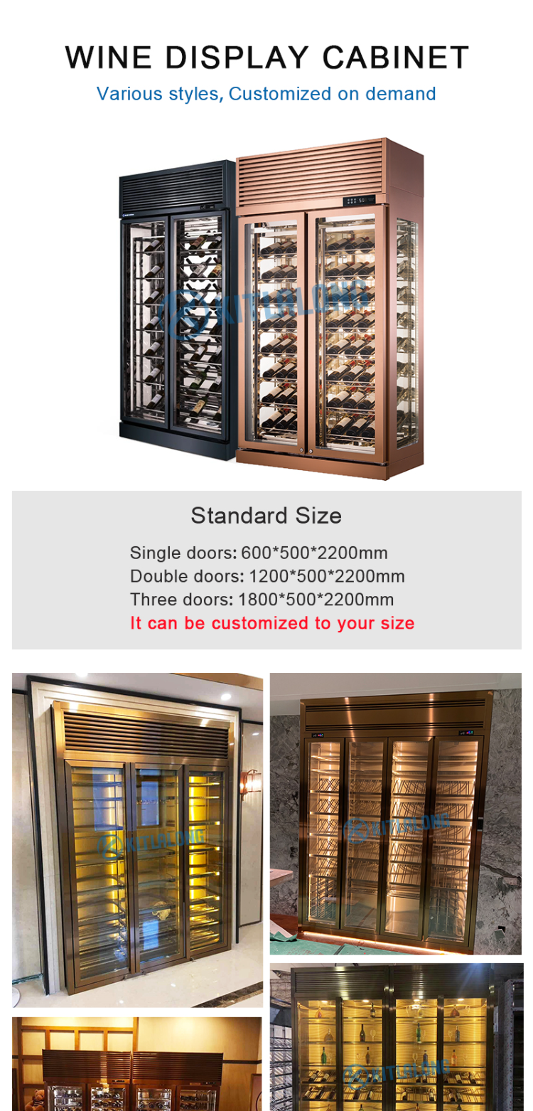 Buy China Wholesale Modern Stainless Steel Red Wine Display Cabinet Bar Glass Wine Cooler ...