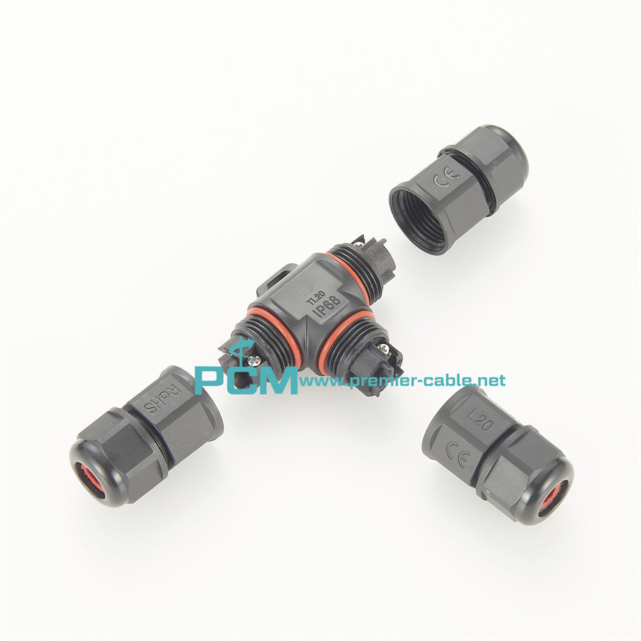 Buy Wholesale China 3 Pin T-shape Ip67 Waterproof Connector & 3 Way ...