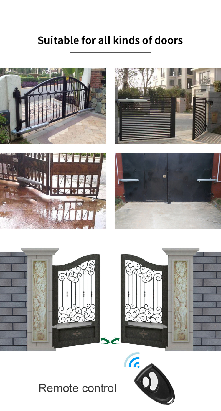 Foresee Dc24v Swing Gate Opener For 700kg Electric Door Operator Remote ...