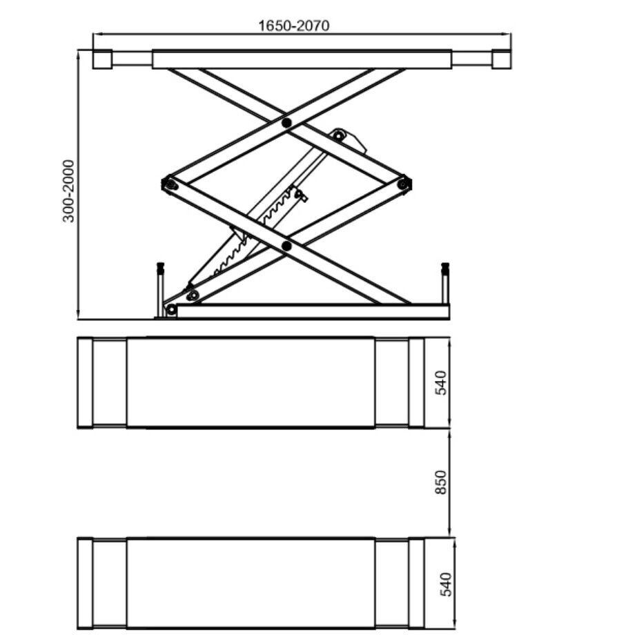 Buy Wholesale China Fsd-6130 3 Tons Full Rise Scissor Lift Underground ...