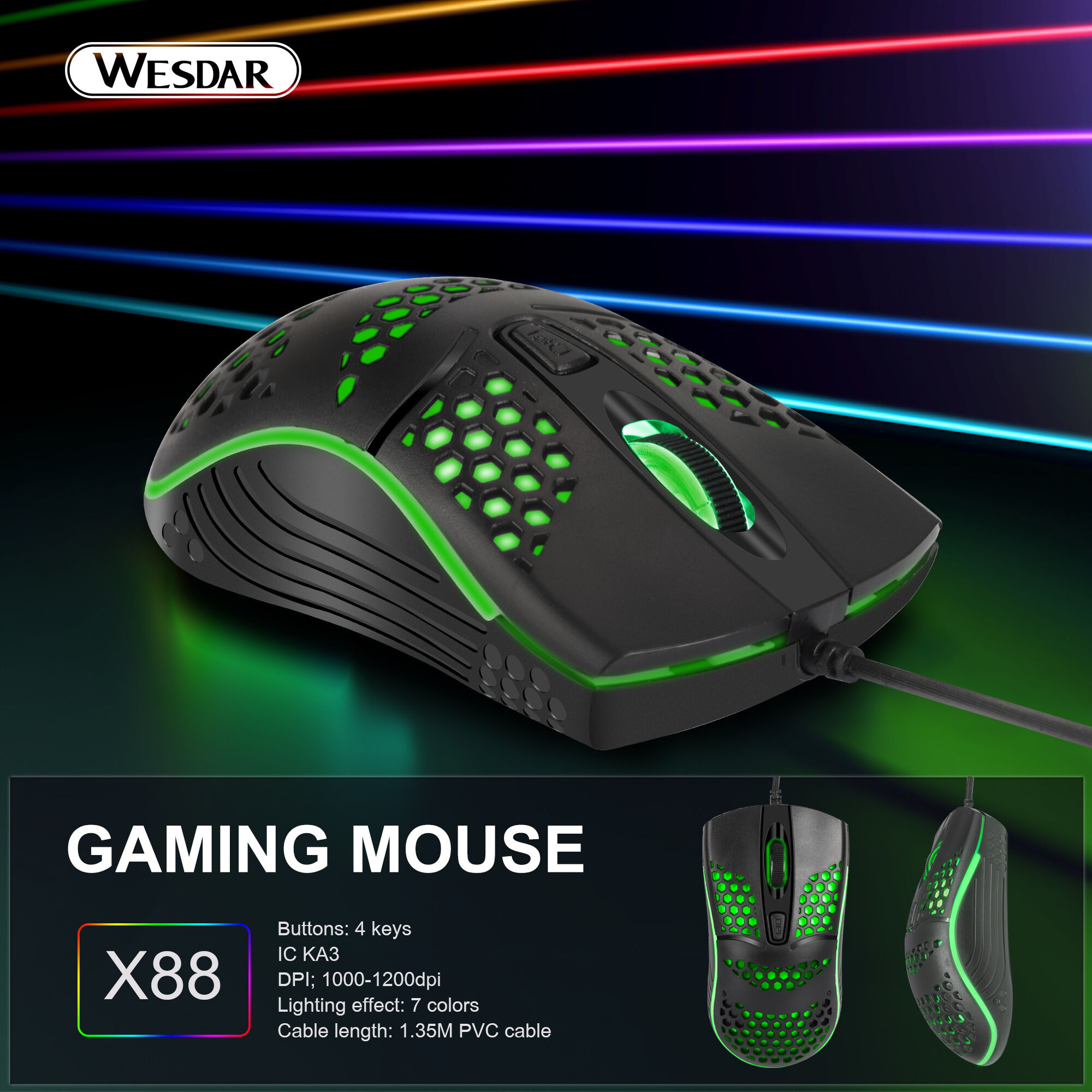 Buy Wholesale China Wired Gaming Mouse, Pc Gaming Mice 4 Buttons With ...
