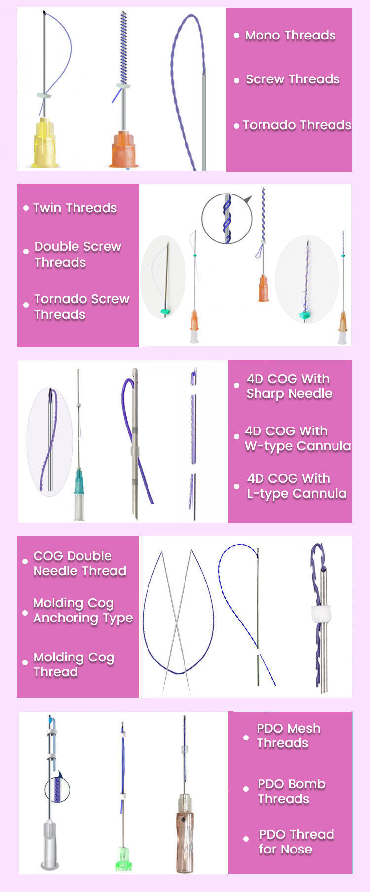 Buy Wholesale China Face Lifting Double Cog Thread Pdo In Beauty With ...