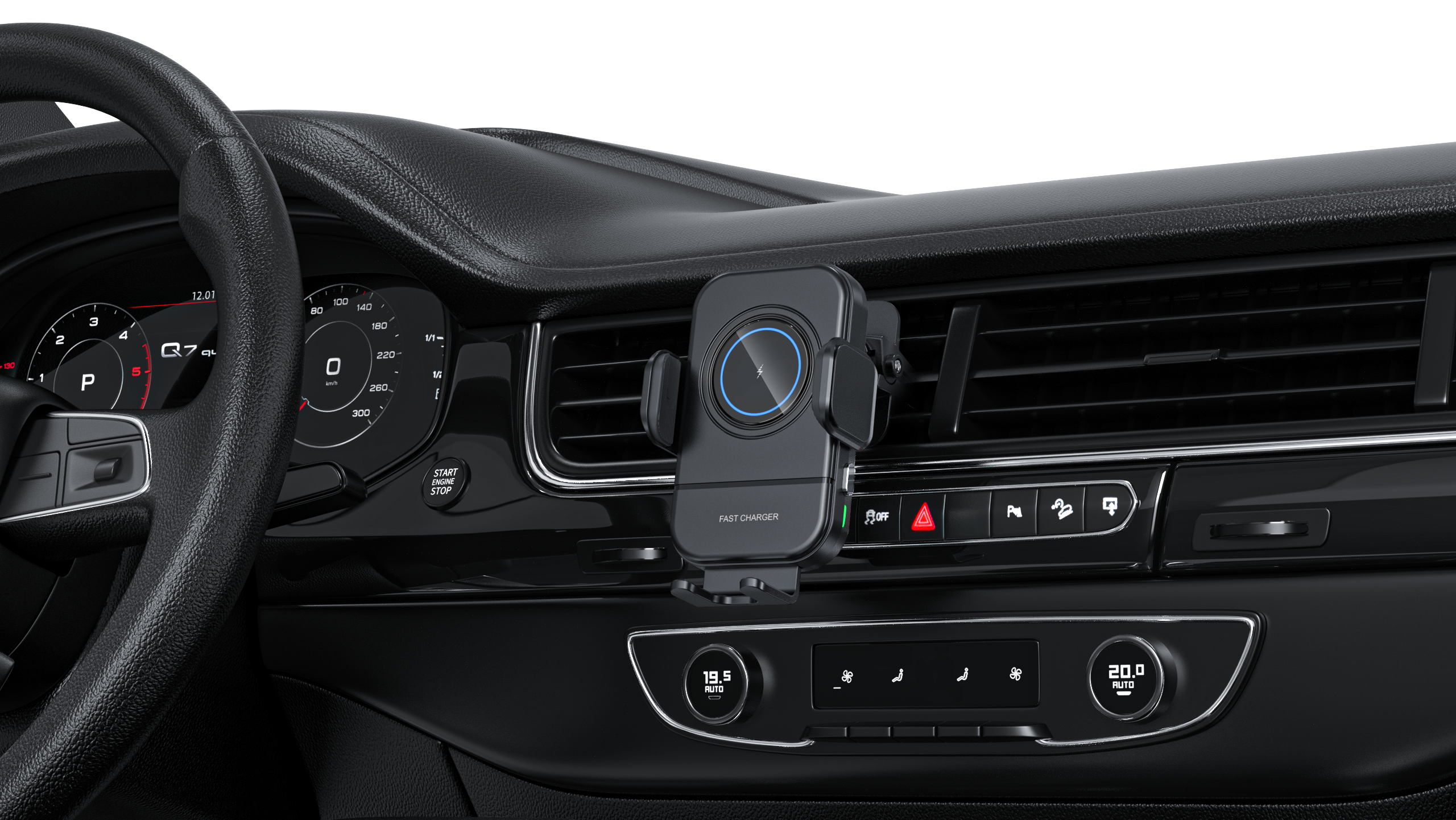 Buy Wholesale China 15w Auto-clamp Car Wireless Charger On Air Vent For ...