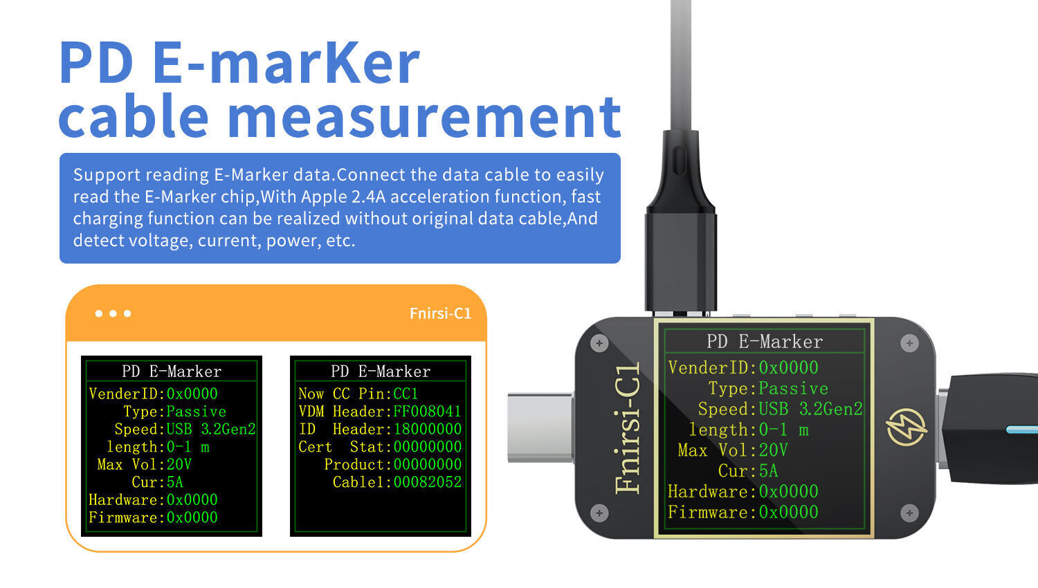 Buy Wholesale China Fnirsi-c1 Type-c Pd Trigger Usb-c Ammeter Voltmeter ...