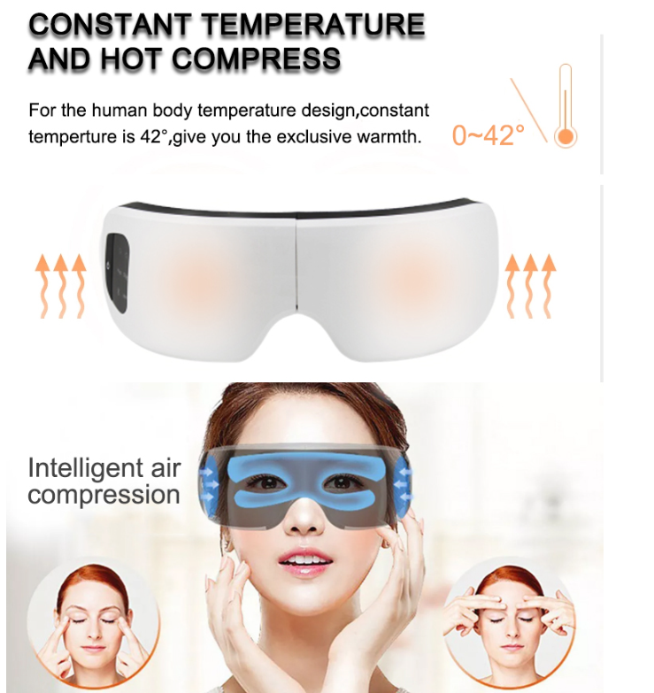 Eye Massage Portable Eye Massage With Heat Air Compression And Music ...