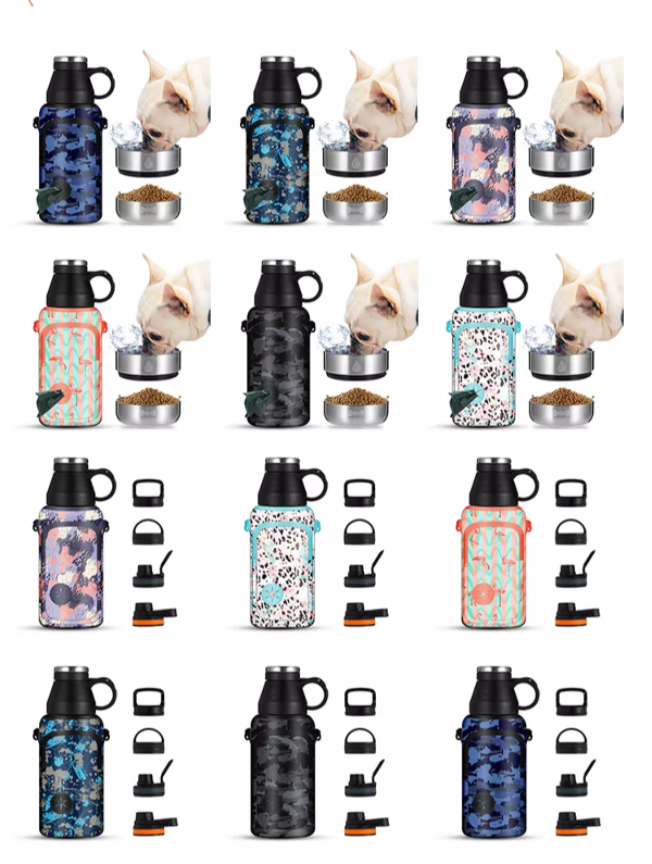 Buy China Wholesale Odm Hotsale Dog Water Bottle 3 In 1 32oz 64oz Custom Double Wall Stainless ...