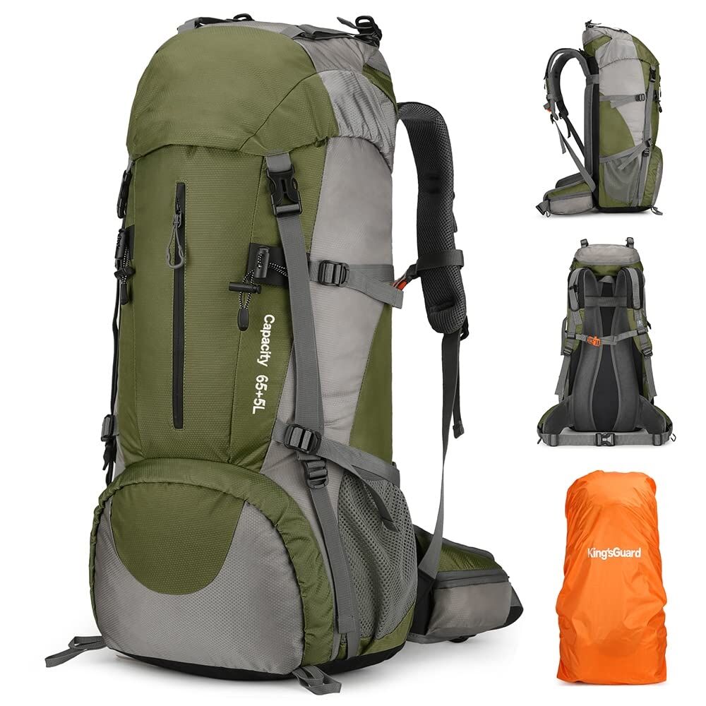 70l Hiking Backpack With Rain Cover Lightweight Travel Backpack ...