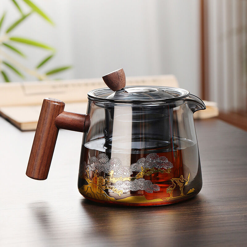 Buy Wholesale China Hot Heat Resistant Glass Teapot With Stainless ...