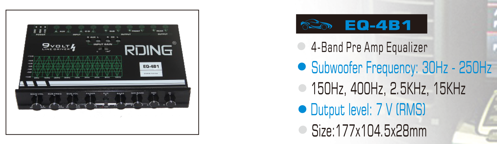 Buy Wholesale China Factory Price 4-band In-dash Parametrict Equalizer Car Audio Eq Automobile ...