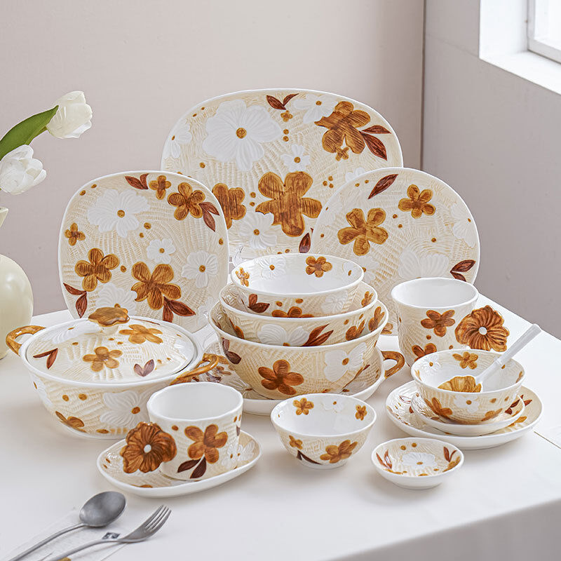 Buy Wholesale China Autumn Moon Ginger Dinner Sets For Home And Restaurant & Ceramic Dinnerware ...
