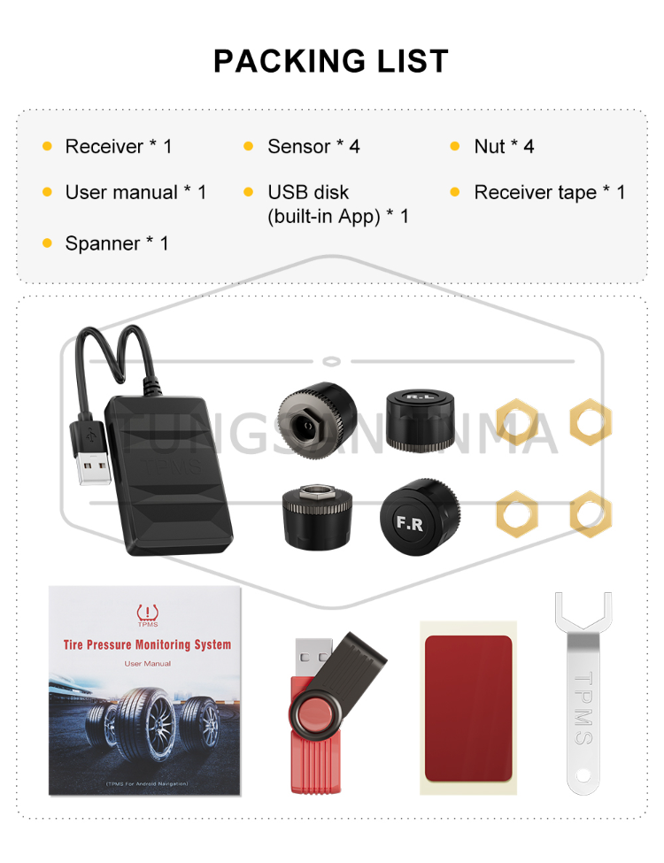 116psi Internal Sensor External Sensor Optional Tpms For Android ...