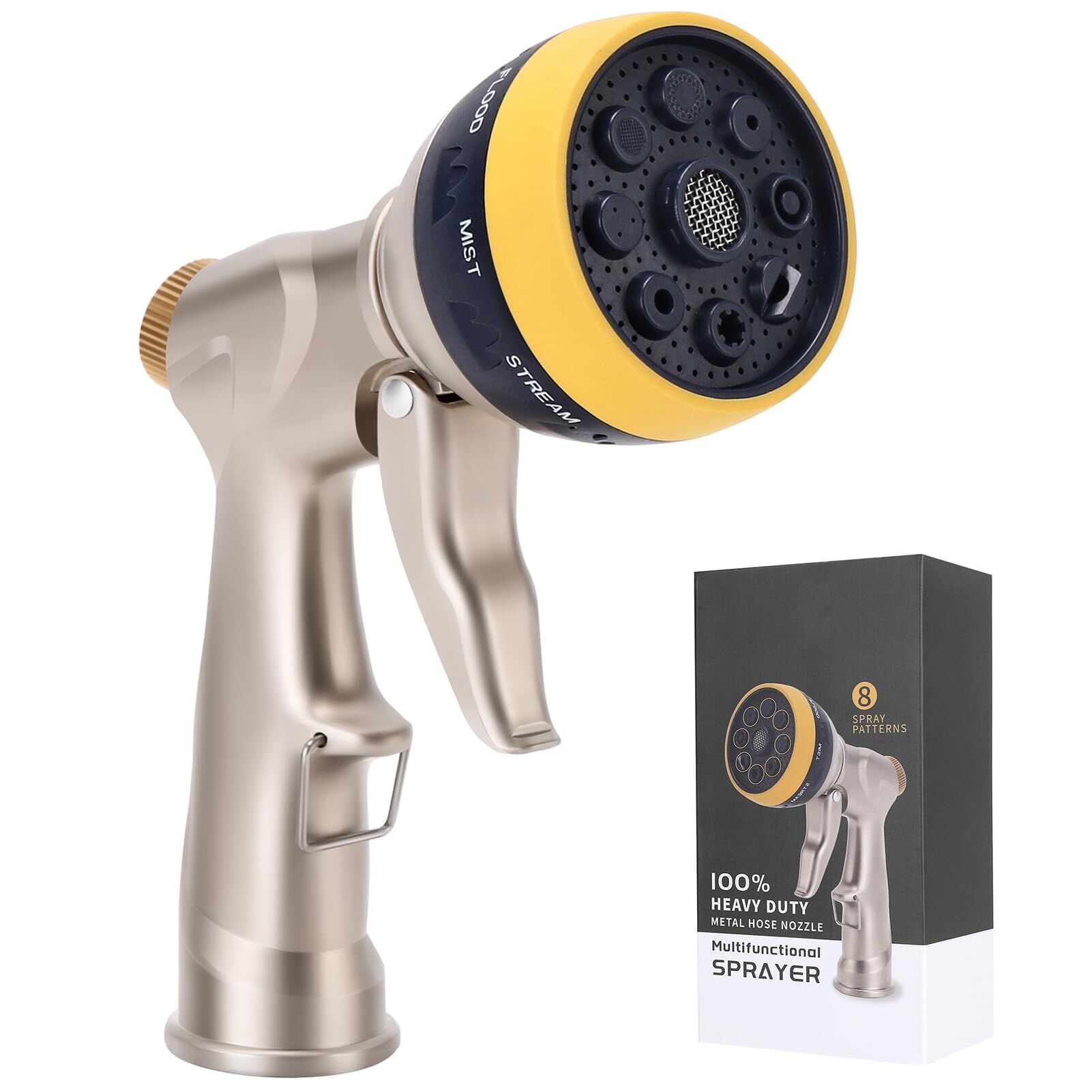 Buy Wholesale China 8 Patterns Heavy Duty Garden Sprayer Head Metal ...