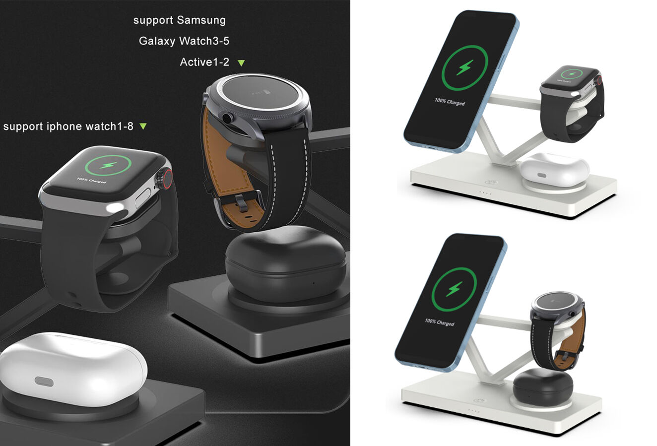 Buy Wholesale China 5 In 1 15w Quick Charge Magnetic Wireless Charger ...