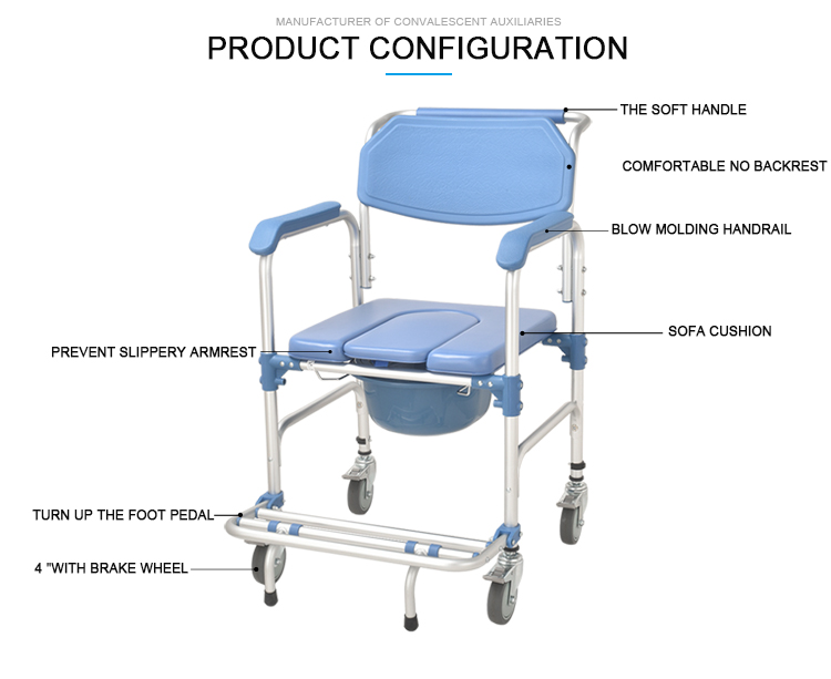 Buy Wholesale China Aluminum Folding Height Adjustable Commode ...