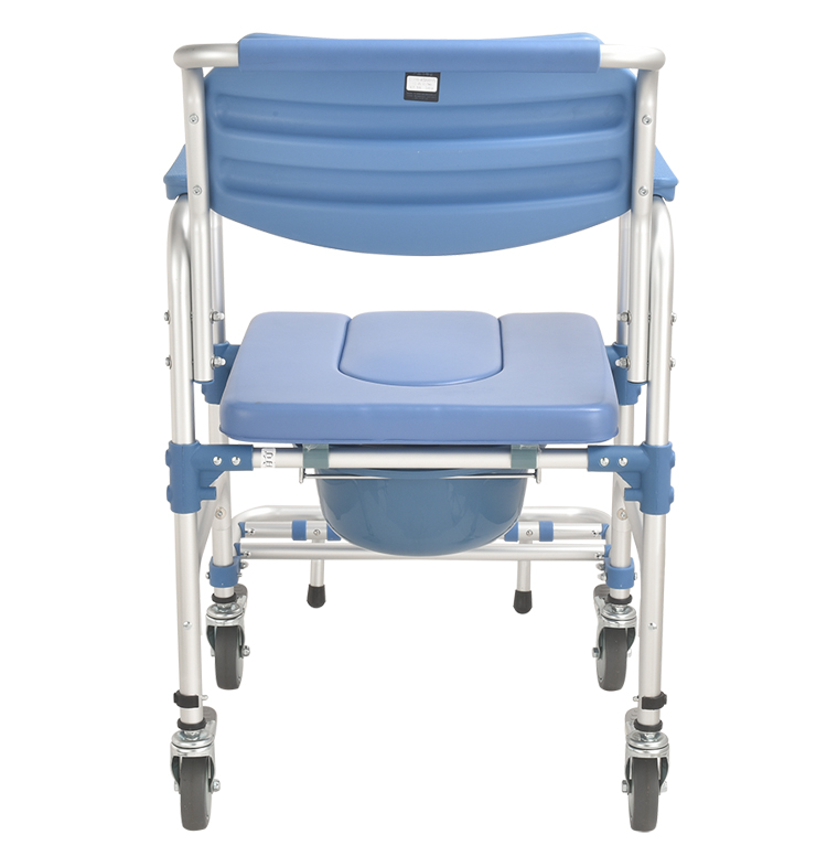 Buy Wholesale China Aluminum Folding Height Adjustable Commode Wheelchair For Disable & Folding ...