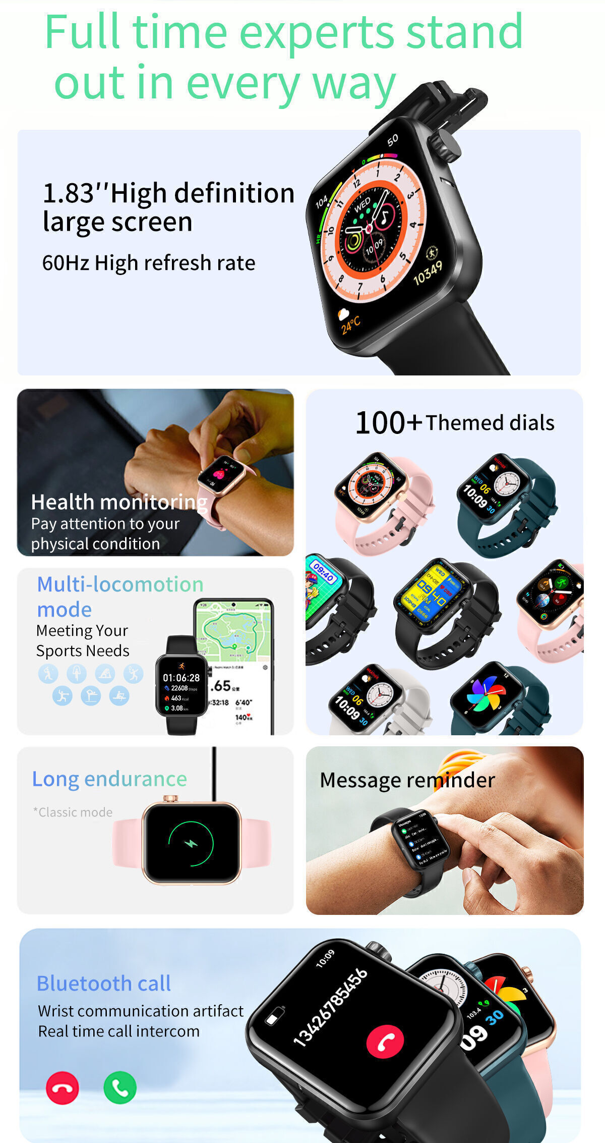 Buy Wholesale China New Arrival Bluetooth Call Smart Watch 1.83